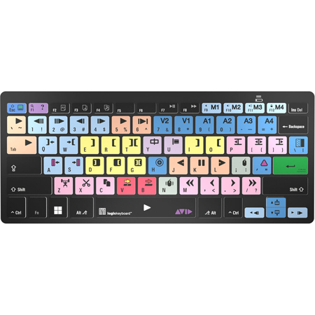 LogicKeyboard PC Bluetooth Mini Keyboard for Avid Media Composer