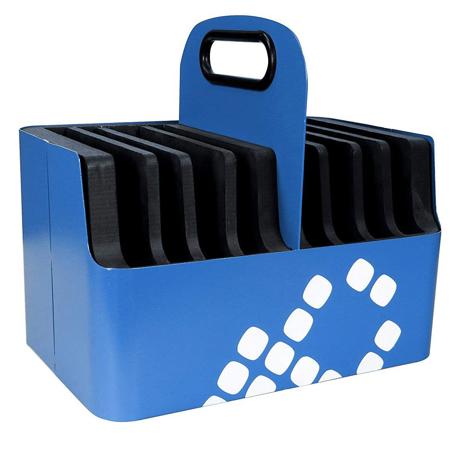 LockNCharge iPad 8-Slot Aluminum Carry Basket, Blue - Adorama