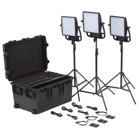 Litepanels Astra 6X 105W Bi-Color LED 3-Light Traveler Kit with 3x V ...