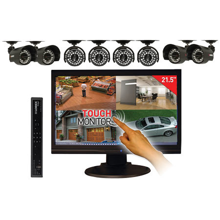 Lorex 21.5" Touch Screen LCD Monitor with 8-Ch Edge+ DVR Security ...