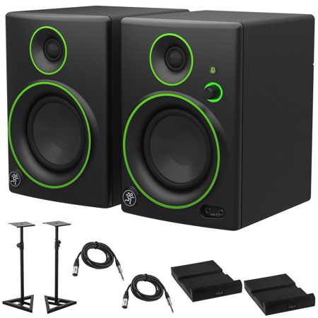Mackie 2x CR4-XBT 4" Multimedia Monitors with Accessories Kit