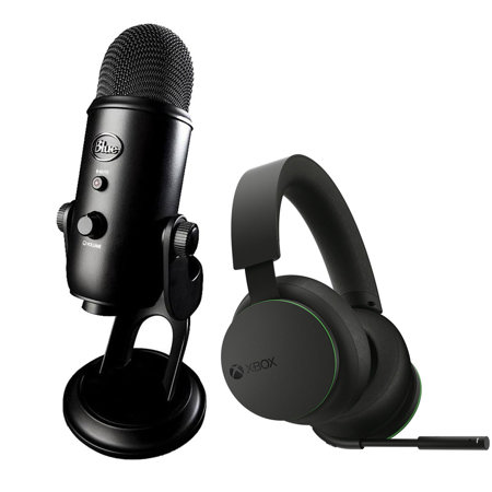 Blue Microphones Yeti USB Condenser Microphone Blackout Edition with Xbox Wireless Stereo Headset