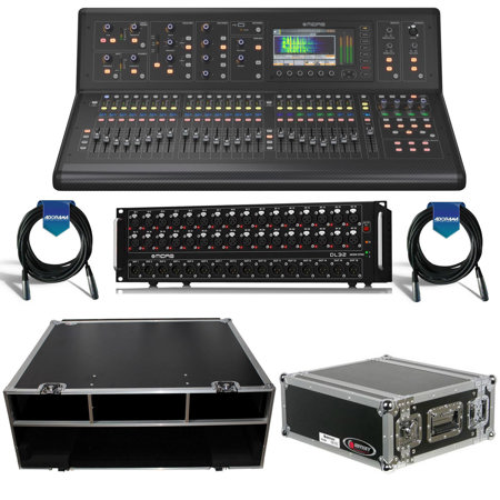 Midas M32 LIVE Digital Console for Live and Studio with Accessory Bundle