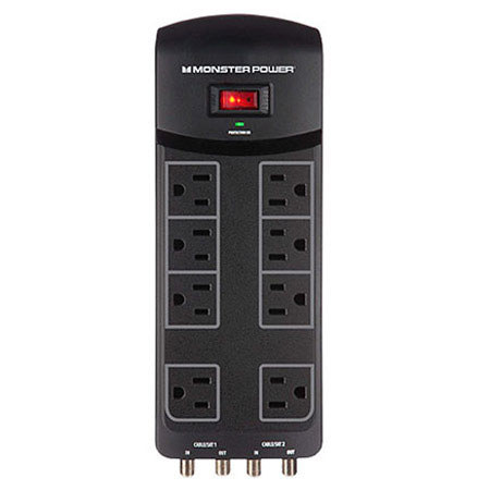 Monster Cable Core Power 800 AV 8 Outlet Surge Protector with AV Protection