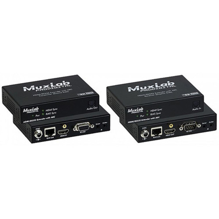 Muxlab 4K UHD HDMI/RS232 HDBaseT Extender Kit with ARC 500458-ARC