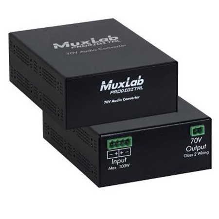 Muxlab 70V Passive Audio Converter for Speaker Systems 500755-70V