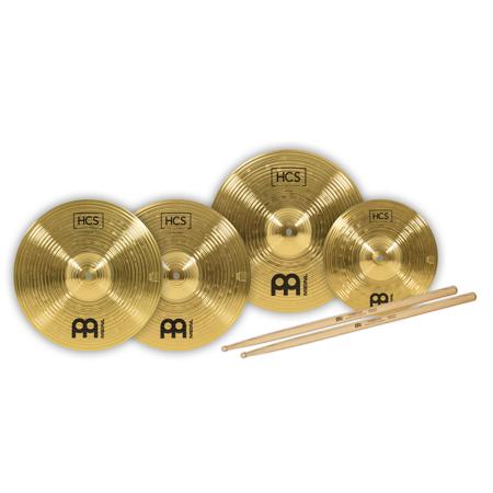 Meinl HCS Three Cymbal Set with 13" Hi-Hat, 14" Crash & Free 10" Splash Cymbal HCS1314+10S