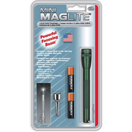 MagLite Mini Maglite 2-Cell AAA Incandescent Flashlight, 9 Lumens, Dark ...