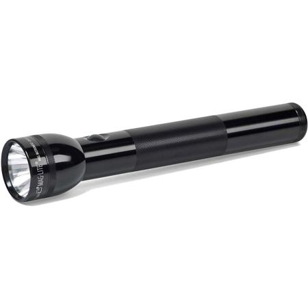 MagLite 3-Cell D Flashlight with 2 White Star Lamps, 45 Lumens, Black