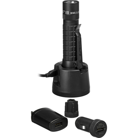 MagLite MAG-TAC Rechargeable LED Flashlight with Plain Bezel, Black TRM1RE4