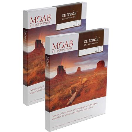 Moab 2 Pack Entrada Rag Matte Fine Art Paper (5x7"), 25 Sheets Double ...