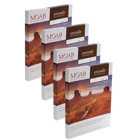 Moab 4 Pack Entrada Rag Matte Fine Art Paper (5x7"), 25 Sheets Double ...