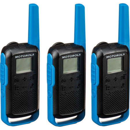Motorola Talkabout T270 Rechargeable Two-Way Radio, Blue/Black, 3-Pack ...