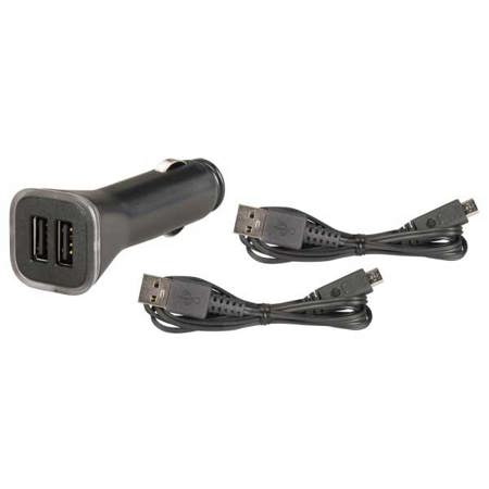 Motorola Dual Slot Car Charger with 2 Detachable Micro-USB Connectors