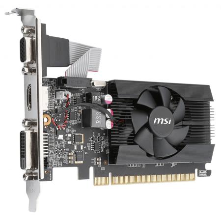 MSI GeForce GT 710 2GD3 LP 2GB GDDR3 Graphics Card, 1x DVI, 1x HDMI, 1x VGA