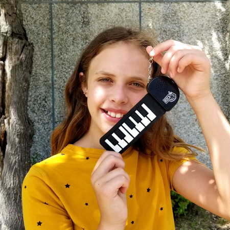 MUKIKIM Rock and Roll It Micro Piano with Keychain MUK-PNBW-MINI