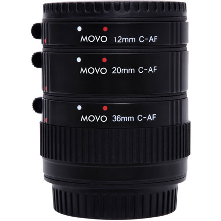 Movo Photo 3-Piece AF Macro Extension Tube Set for Canon EOS DSLR ...