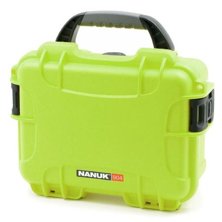 Nanuk 904 Case for GoPro with Custom Foam Insert, for 2 GoPro Cameras, Lime