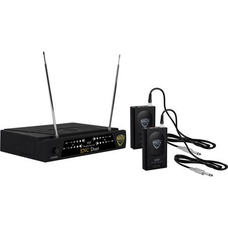 Nady Encore Duet Dual Receiver VHF Wireless Guitar System, A1 & D