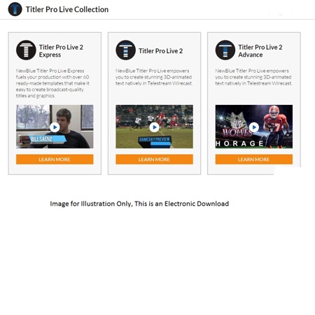 NewBlueFX Titler Pro Live Video Editing Plug-Ins, Electronic Download