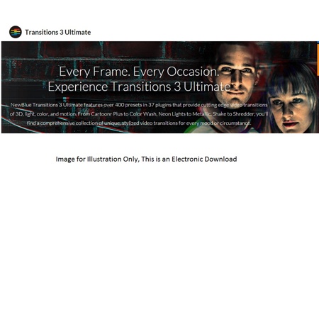 NewBlueFX Transitions 3 Ultimate Video Editing Plug-Ins, Electronic ...