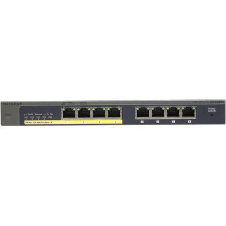 Netgear GS108PE ProSafe Plus 8-Port Gigabit Ethernet Switch - Adorama