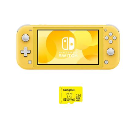 Nintendo Switch Lite, Yellow WITH SanDisk 256GB UHS-I microSDXC Memory ...