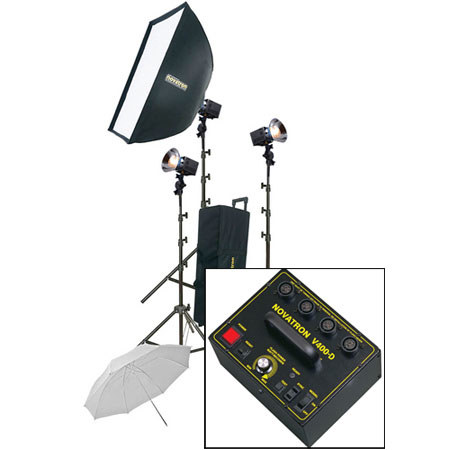 Novatron V400-D Complete Kit with Case, Umbrella, Box - Adorama