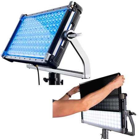 Creamsource Vortex8 2x1 RGBW 650W LED Light With Creamsource Honeycomb Grid
