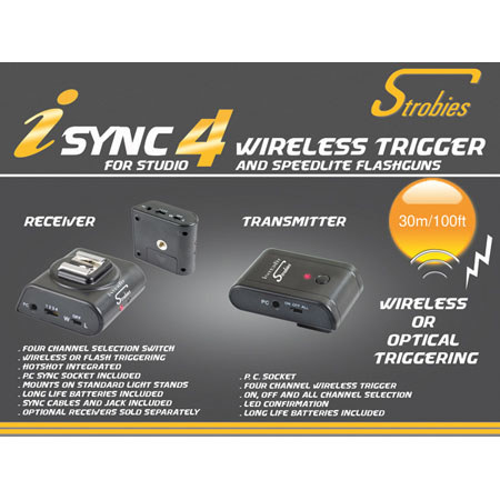Interfit STR130 Strobies i SYNC 4 Optical Trigger - Adorama