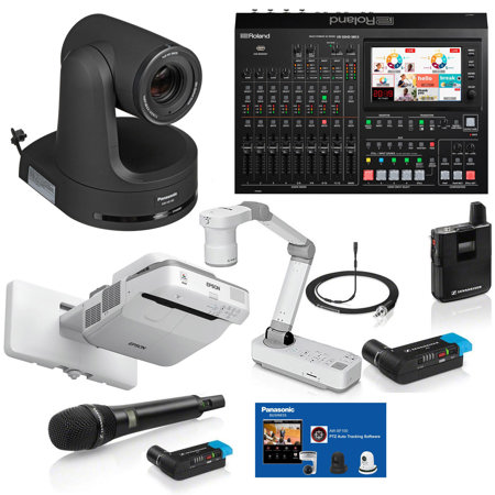 Panasonic AW-HE130 Super-PTZ Camera, Black - With Complete Accessory Bundle