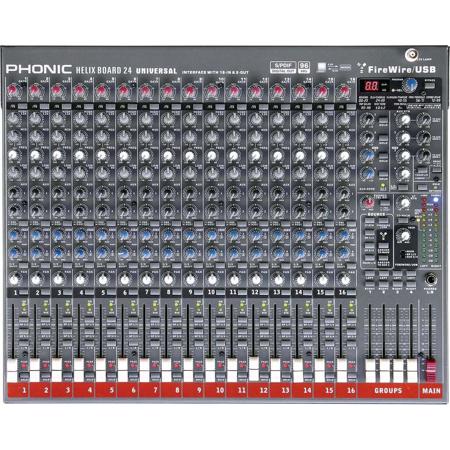Phonic Helix Board 24 Universal USB 2.0/FireWire Recording Mixer Interface