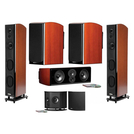Polk Audio 7.0 Channel Surround Sound Speaker Package, Mt Vernon Cherry