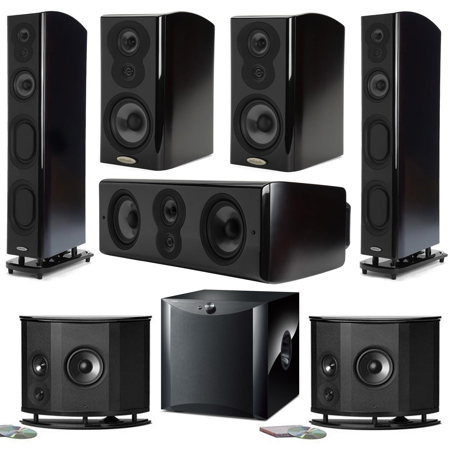 Polk Audio LSiM Seven Speaker Bundle - Midnight Mahogany - Adorama