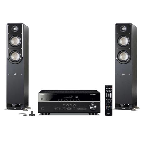 Polk Signature 2x S50 37.4" Home Theater Tower Speakers with Yamaha RX ...