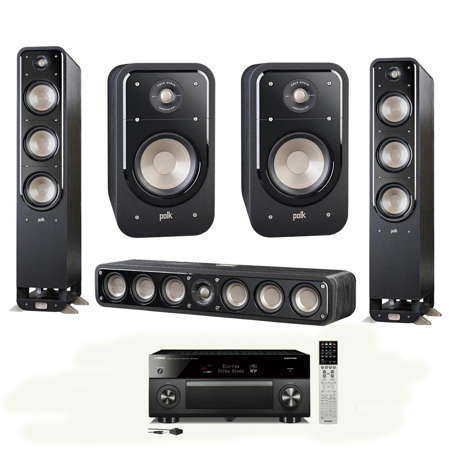 Polk Audio Home Theater 2x S60 Tower/S35 Center/S20 Bookshelf Speaker ...