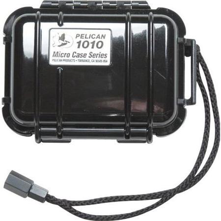 Pelican 1040 Watertight Hard Micro Case with Rubber Liner, Black/Black