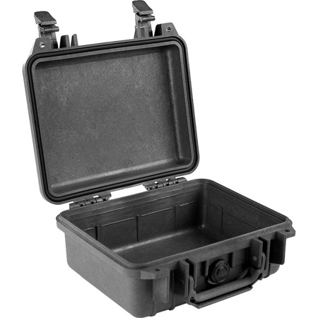 USED Pelican 1200 Watertight Mini-S Hard Case Without Foam Insert - Black