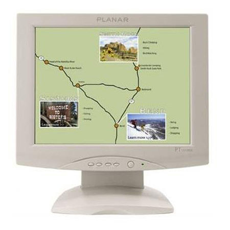 Planar PT1510MX 15" 720p Resistive Touch Screen LCD Monitor, White 997 ...