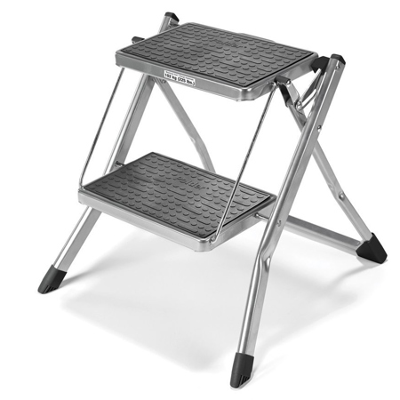 Polder Mini 2-Step Stool, Silver LDR-90401-87 - Adorama
