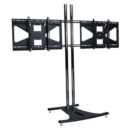 Premier Mounts EB72-TVC Floor Stand with 72" Dual Poles & Fixed Mount ...