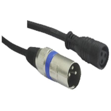 ProX XC-IPDMXM01 3' Outdoor DMX Adapter Cable XLR3-M to IP66 rated XLR3-F