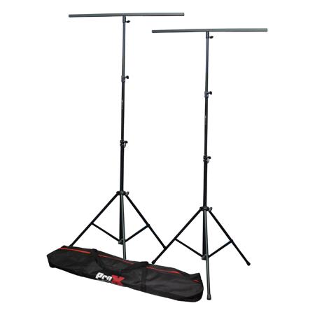 ProX T-LS03M-9FT-PKG DJ Lighting Stand Package, 2 Stand, Square T-Bar ...