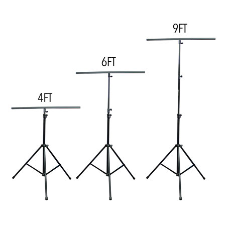 ProX T-LS03M-9FT-PKG DJ Lighting Stand Package, 2 Stand, Square T-Bar ...