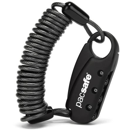 Pacsafe 3-dial clip cable lock - Black - Adorama