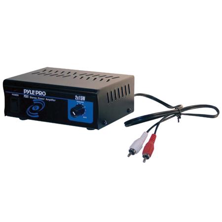 Pyle PCA1.5 2x 15W Mini Stereo Power Amplifier for Any Audio ...