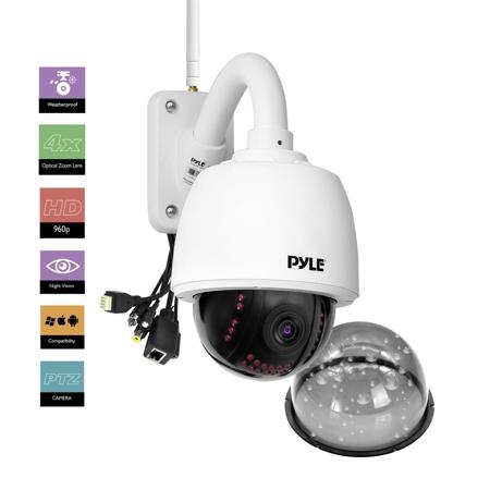 Pyle PIPCAMHD46 1.3MP 960p HD Outdoor Wireless P2P IP Network PTZ ...