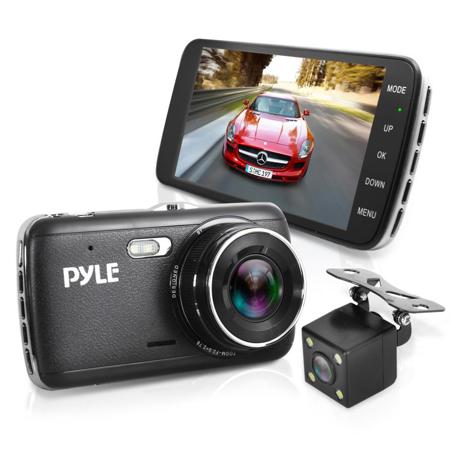 Pyle DVR Dash Camera with Backup Camera, Car Power Cable & USB Transfer ...