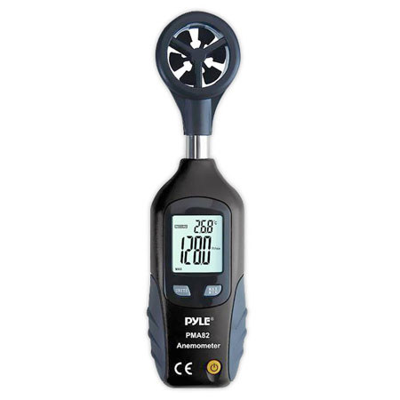 Pyle PMA82 Digital Anemometer & Thermometer for Measuring Wind Speed