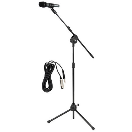 Pyle PMKSM20 Microphone & Tripod Stand With Boom & Mic Cable Package